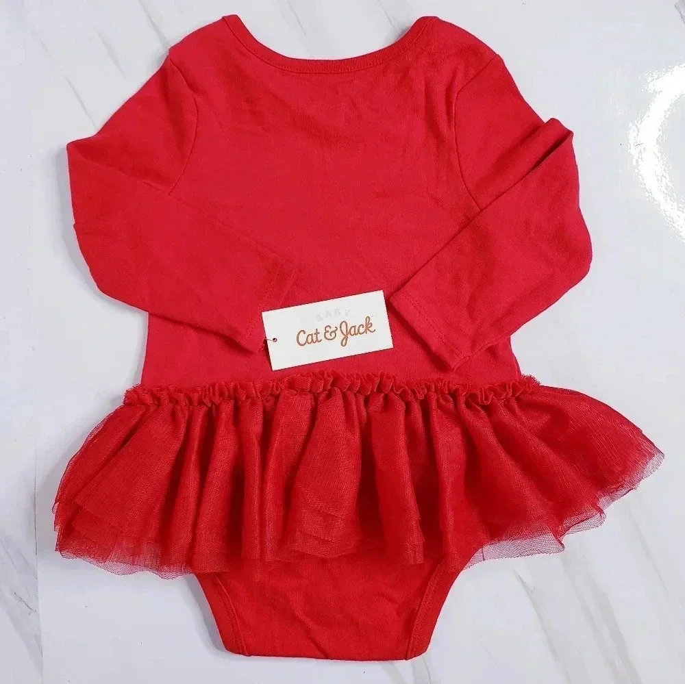 Cat & Jack | One Pieces | Cat And Jack Holiday Onesie Outfit Red Tutu 2 ...